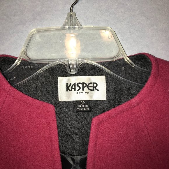 Kasper | Other | Nwot Kasper Dark Burgundy Grey Business Suit W | Poshmark